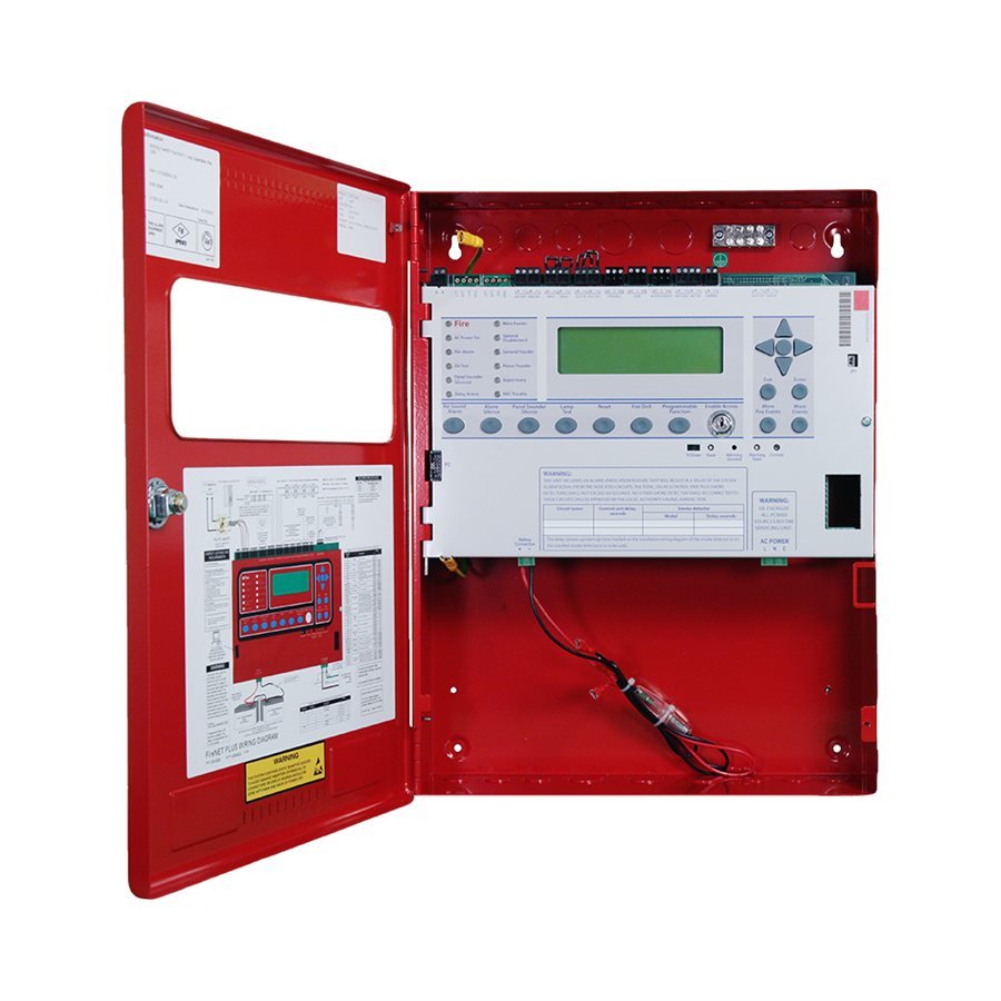 FireNET® Plus Intelligent Addressable, 1 Loop, No dialer, Expandable, Red
