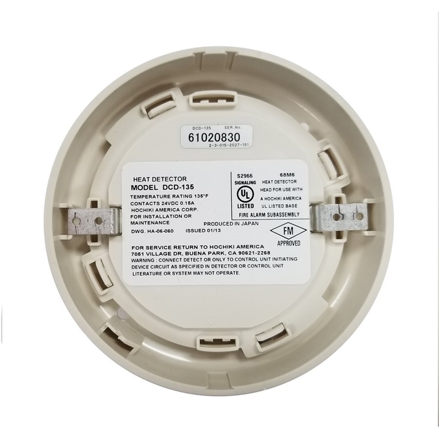 DCD-135 - Heat Detector 135 Degree Fixed Temperature/Rate of Rise