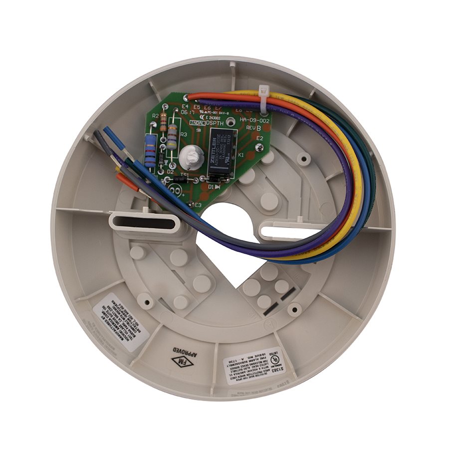 HSC-221R - Conventional Detector Base with Relay, 2-Wire, 6", 24VDC