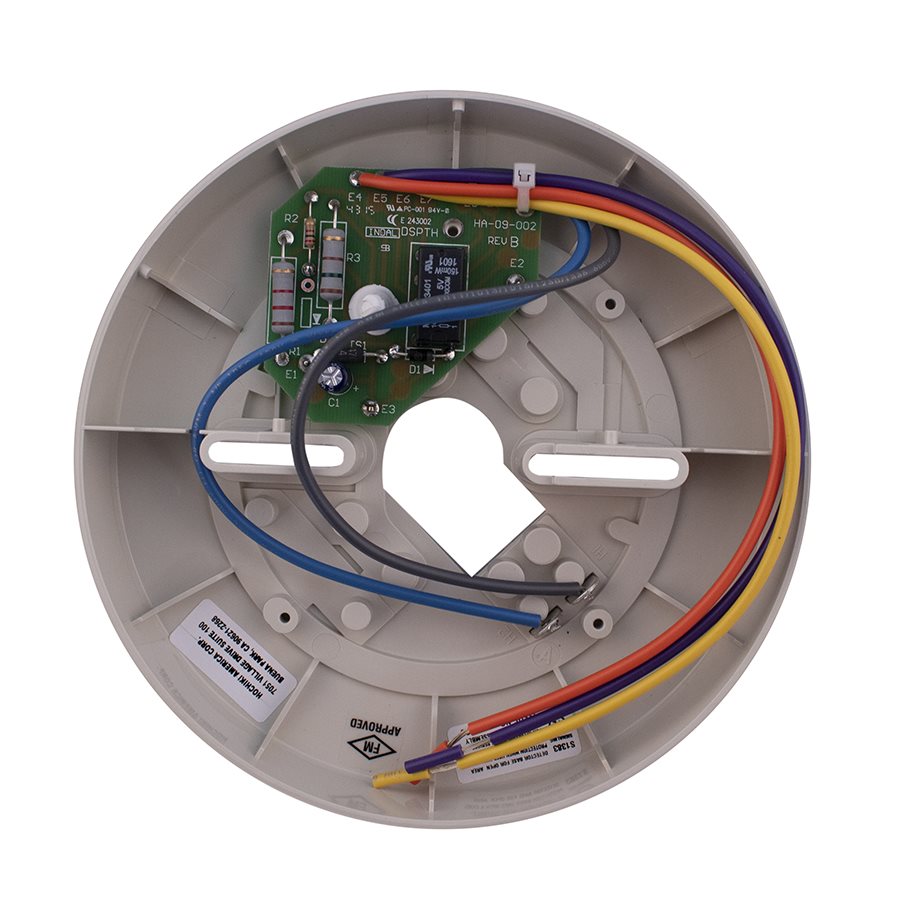HSC-4R12 - Conventional Detector Base with Relay, 4-Wire, 6", 12VDC
