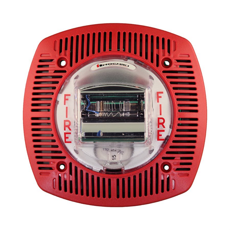 HSSPK24-WLPR Speaker Strobe 24VDC, Multi Candela, Wall Mount, Red