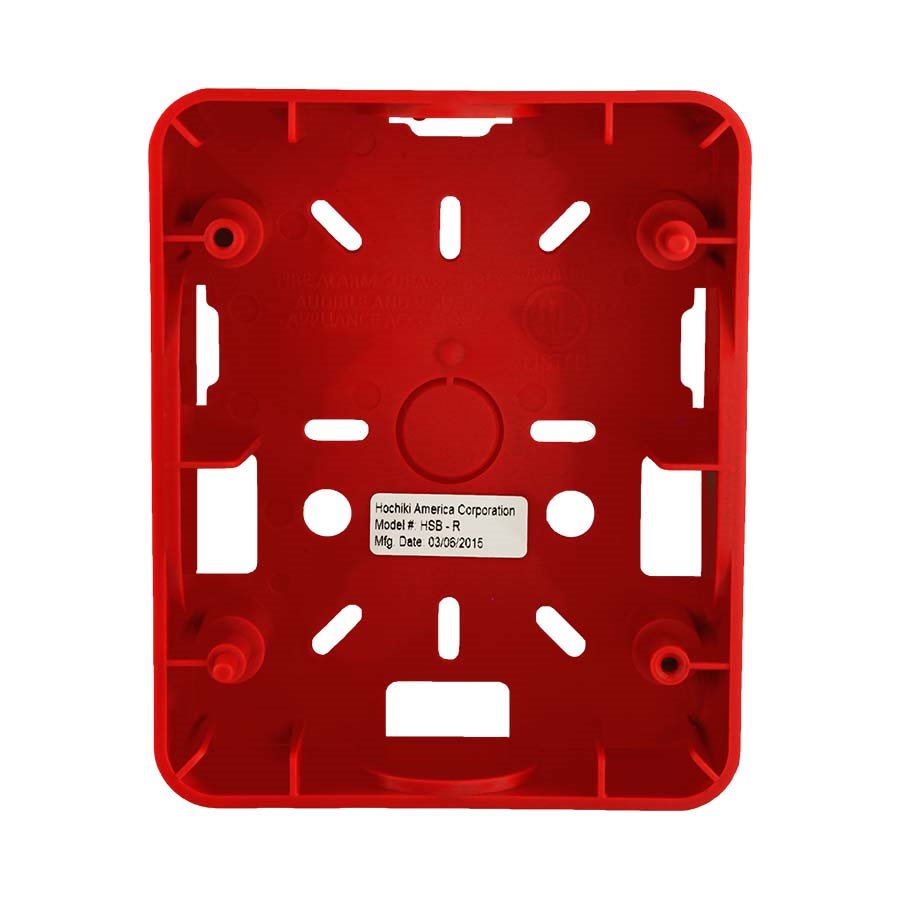 HSB-R - Weatherproof Backbox, Red (For use with HE Series)